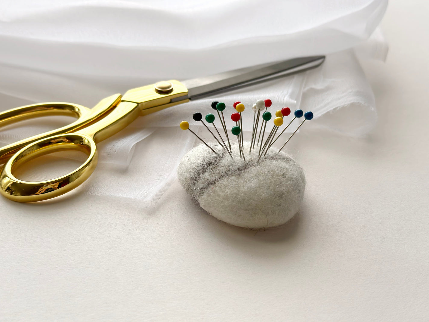 Handmade Pincushion Wool Stone With Magnet inside – Silk Butterflies