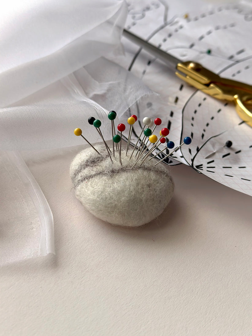 Handmade Pincushion Wool Stone With Magnet inside – Silk Butterflies