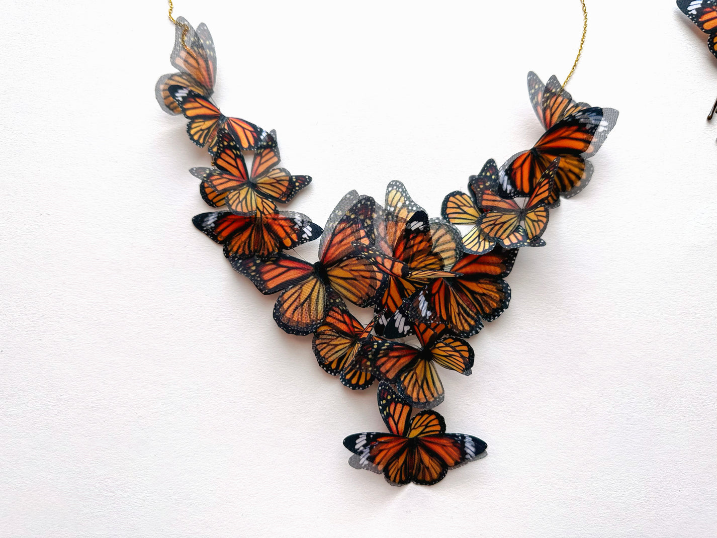 Monarch Butterfly Queen Necklace – Silk Butterflies