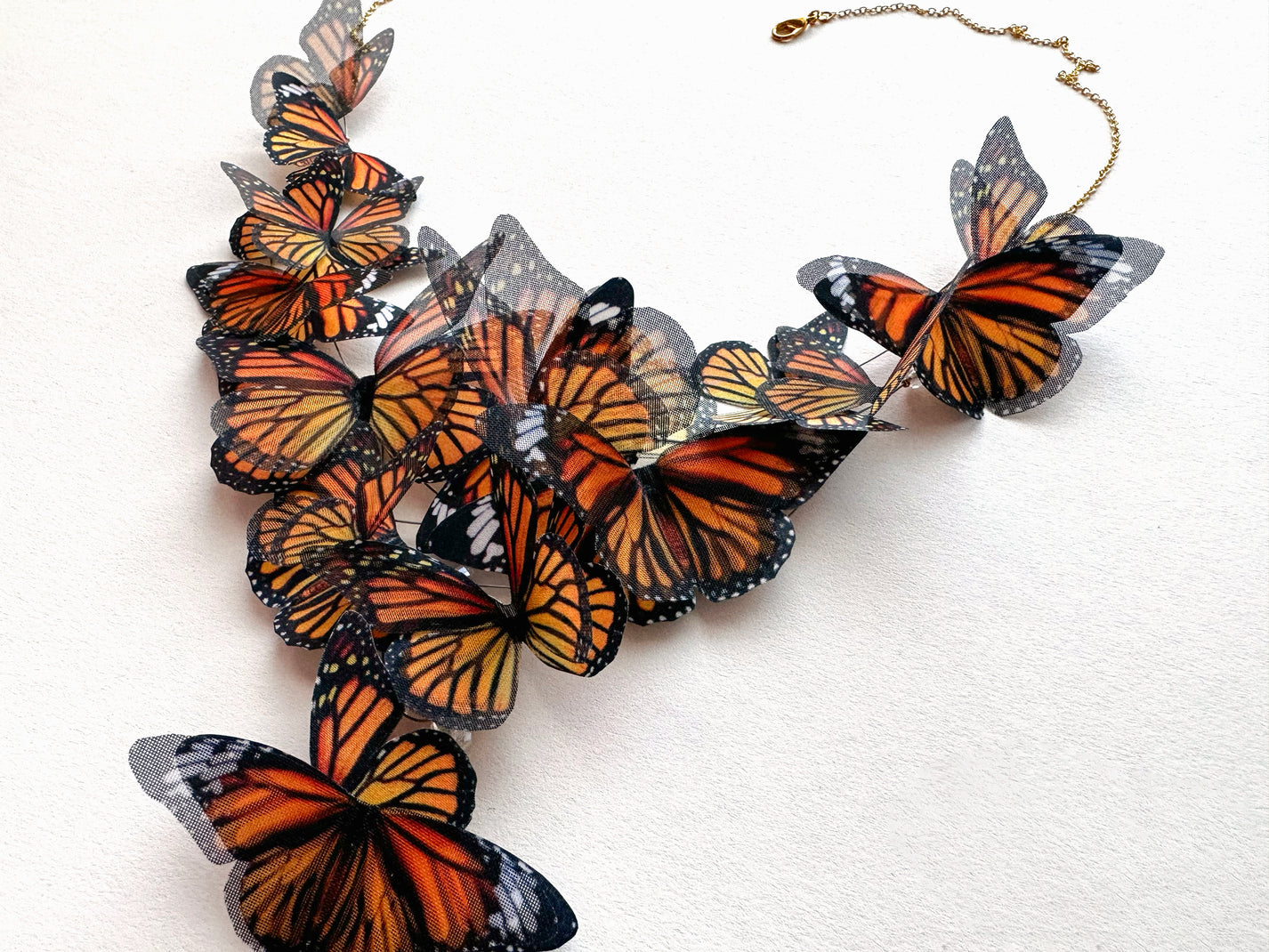 Monarch Butterfly Queen Necklace – Silk Butterflies
