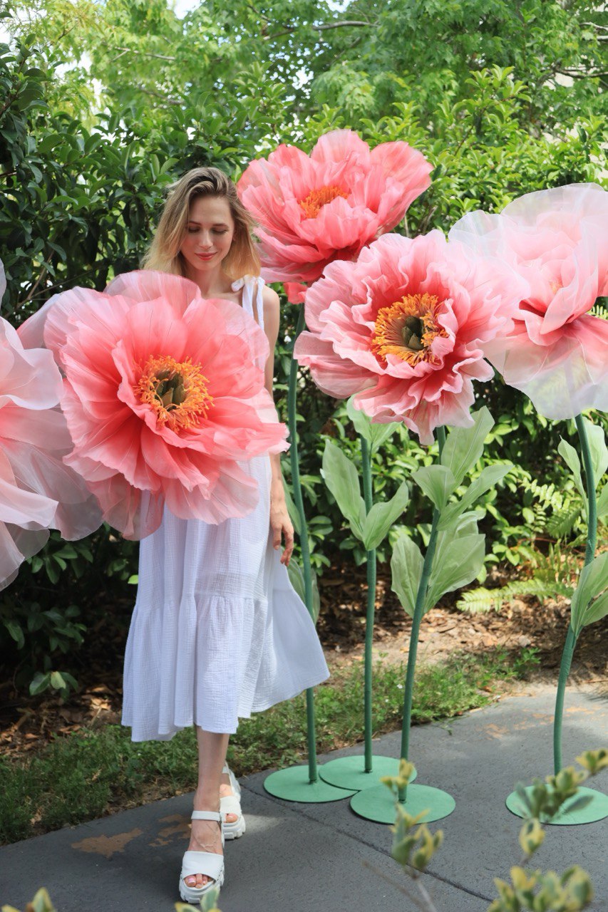 Set of 3 Giant Peonies – Silk Butterflies