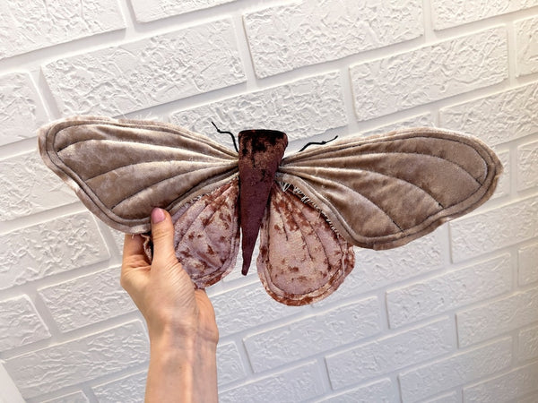 Giant Fabric Moth Sculpture for Home Decor, Butterfly Wall Decor – Silk ...